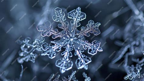 A Close Up Shot Of A Snowflake Under A Microscope Revealing The