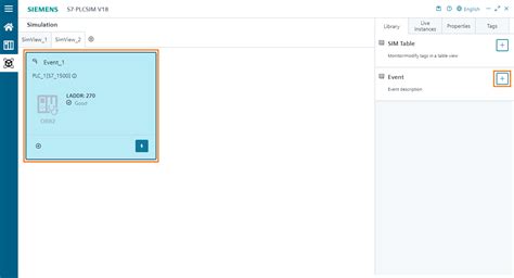Siemens Plcsims New Interface In Tia Portal V18