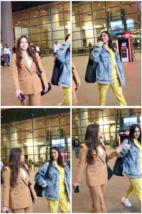 Tamanna Bhatia And Mrunal Thakur Seen At The Airport