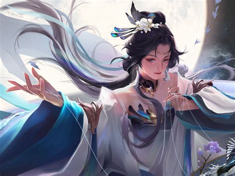 三国杀【一将成名 国潮典韵】蜀绣 薛灵芸飞鸟谷 站酷zcool