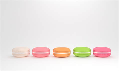 파스텔 컬러풀 마카롱 달콤한 케이크 와 복사 공간 3d 렌딩 디지털 생성 이미지에 대한 스톡 사진 및 기타 이미지 디지털