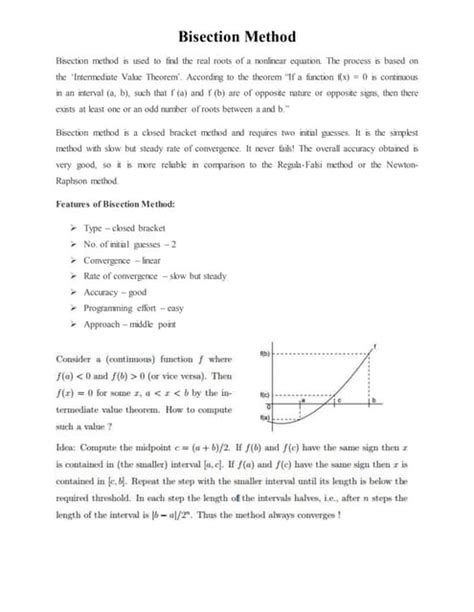 Bisection Method Docx