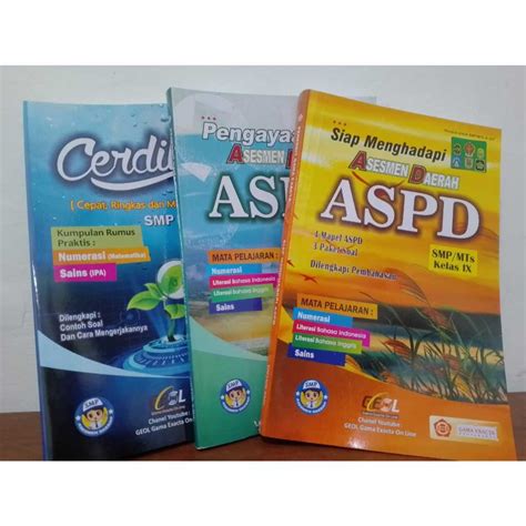 Jual Paket 3 Buku Aspd Smp Cerdik Smp Siap Menghadapi Aspd Pengayaan