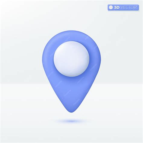 위치 지도 핀 아이콘 기호 위치 정보 지도 표시 Gps 포인터 대상 개념 3d 벡터 격리 그림 디자인 만화 파스텔 최소 스타일