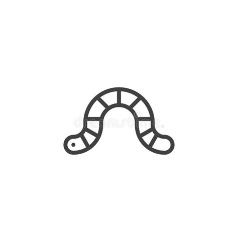 Worm Outline Icon Stock Vector Illustration Of Symbol 110658637