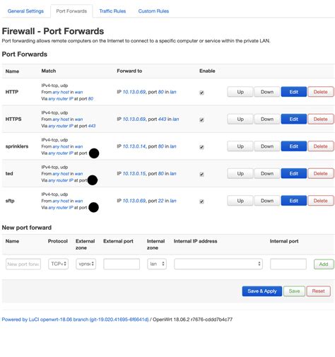 port forwarding not working network and wireless configuration