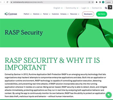 Rasp Runtime Protection Self Protection Contrast Security