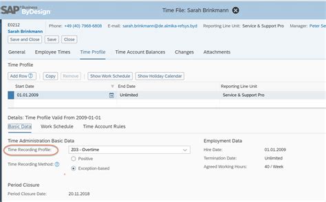 recording overtime with time recording profile in sap community