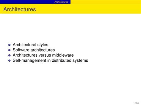Ppt Architectures Architectural Styles Software Architectures Powerpoint Presentation 874350