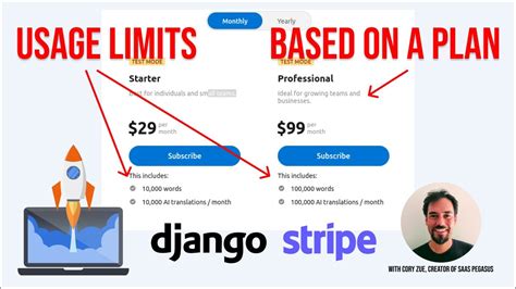 Implementing Usage Based Subscriptions With Django And Stripe Youtube