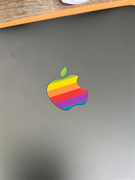 Apple Rainbow 80s Retro Logo Sticker For Macbook Pro Etsy Australia