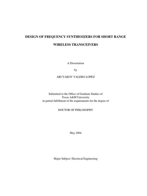 Design Of Frequency Synthesizers Pdf Wireless Lan Detector Radio