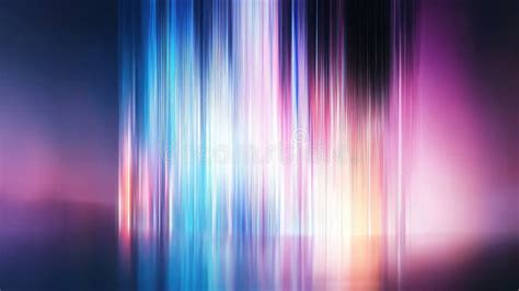 Abstract Vertical Glitch Effect Visualizing Futuristic Big Data Flow