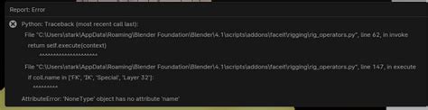 First Time Using Faceit Plugin And Got A Python Traceback Error R