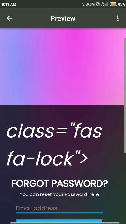 Make A Forgot Password Format By Using Htmlcss Andjscoding Viral
