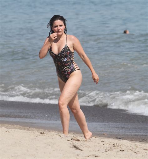 Sophia Bush Tucks Her Titties Away As She Gets Wet In A Swimsuit On The Beach