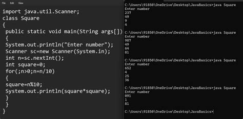 Rayapureddy Sravani On Linkedin Squares Of A Digits In A Number Using Java Language Eg
