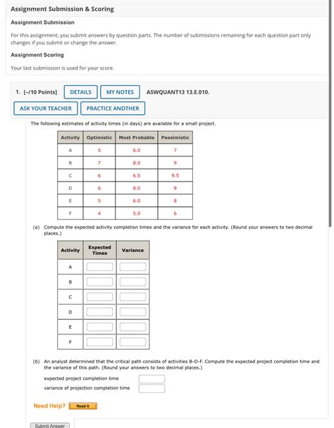 Solved Assignment Submission And Scoringassignment