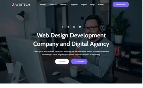 Webtech Web Development Services Html5 Responsive Website Template