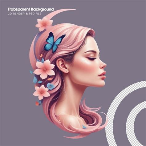 Premium Psd Psd 3d Character Female Isolated Illustration