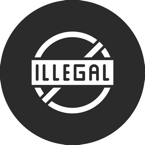 illegal vector icon 37283268 vector art at vecteezy