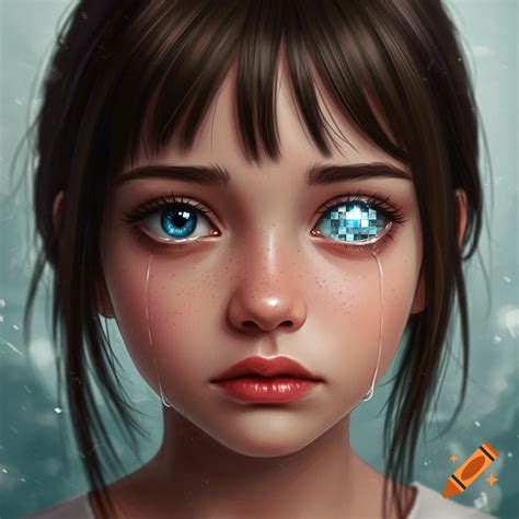 Animated Sad Crying Girl