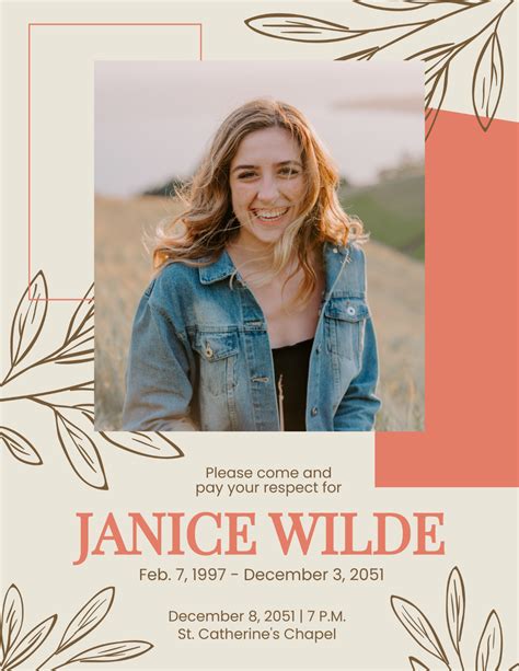 Funeral Flyer Template