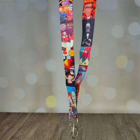 Ленточка шнурок ремешок на шею для ключей Держатель бейджа Футурама Futurama Лен0021