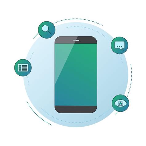 premium vector smartphone with artificial intelligence servicesimage