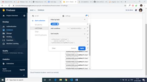 Google Cloud Firestore Filter By Two Where Conditions Firebase Console Stack Overflow