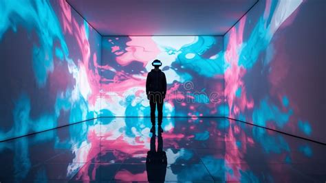 Software Developer Wearing Vr Headset Exploring Immersive Digital