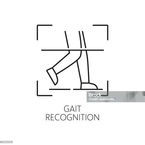 Gait Recognition Outline Icon Vector Linear Sign Stock Illustration Download Image Now
