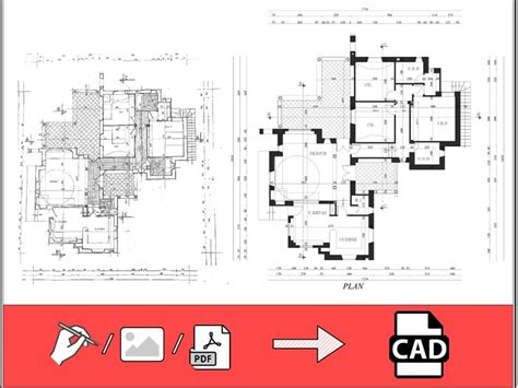 A Perfect AutoCAD Drawing From Pdf Sketch Or Image Drawing Upwork