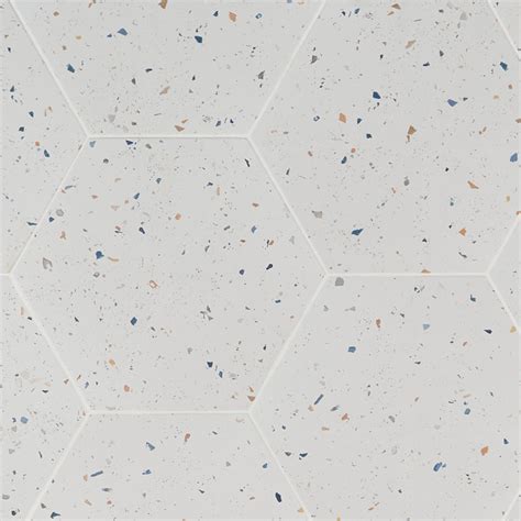 Bond Tile Firenze 13 X 15 Porcelain Hexagon Concrete Look Wall
