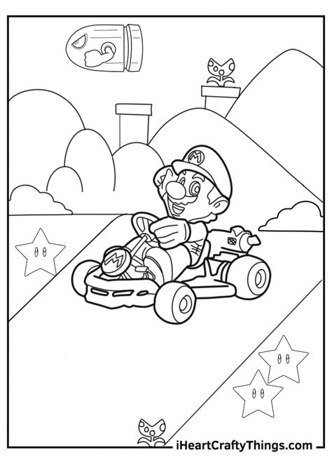 Mario Kart Coloring Pages Pdf