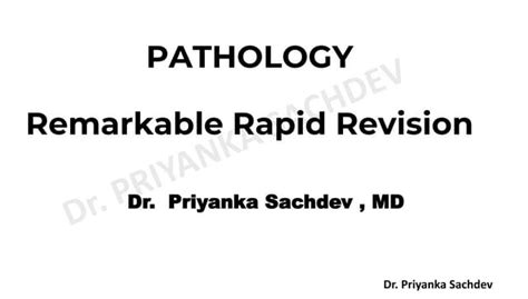 Dr Priyanka Sachdev General Pathology Pdf