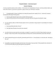 Projectile Motion Horizontal Launch Problems Docx Projectile Motion Horizontal Launch