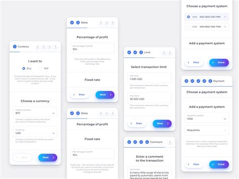 Mobile Exchange Step Form For Finance And Cryptocurrency Transactions