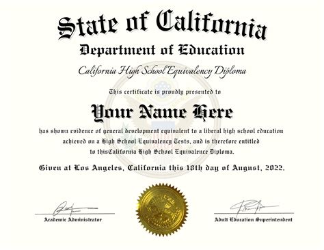 Ged Diploma Certificate Online Diploma Maker