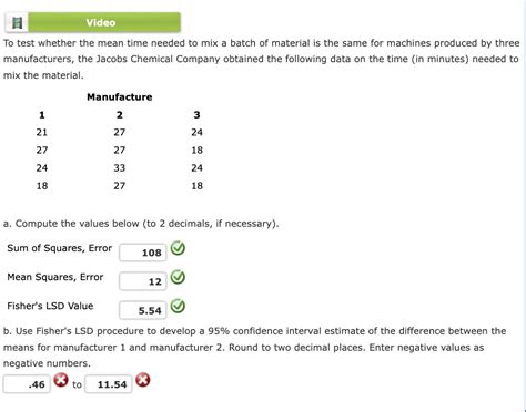 solved to test whether the mean time needed to mix a batch