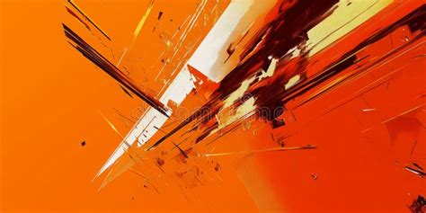 A Dynamic Orange Background With Abstract Angular Lines And Shapes Giving It A Futuristic