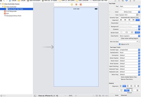 Xcode Every Time I Drag The Text Field Onto The Screen It Resizes To