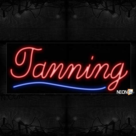 Tanning With Underline Curve Neon Sign