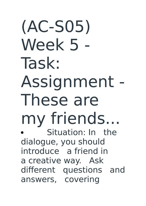 Ta1 Ingles Dialogo Ac S05 Week 5 Task Assignment These Are My