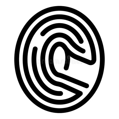 Fingerprint Showing Unique Identity For Security Access Stock Illustration Illustration Of