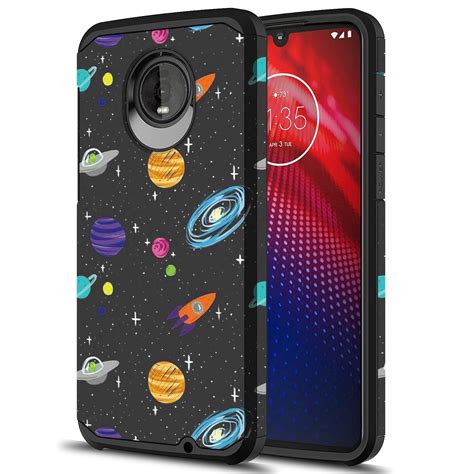 Moto Z Case Moto Z Play Case Kaesar Slim Hybrid Dual Layer Shockproof Hard Cover Graphic
