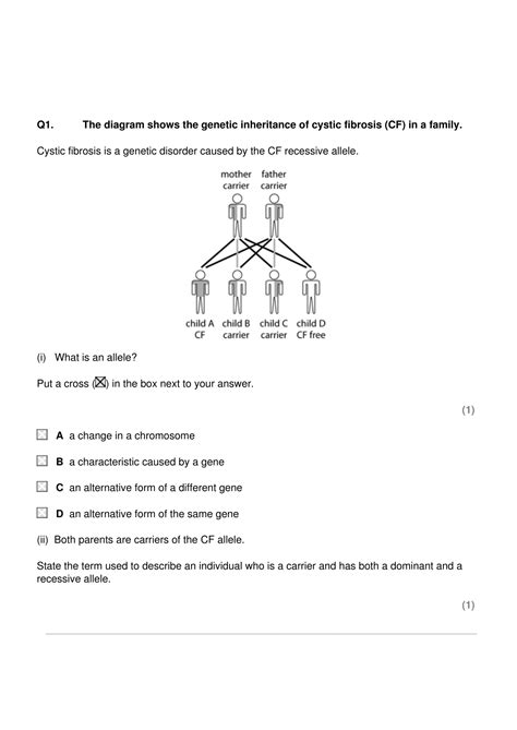 cystic fibrosis pedigree chart a visual reference of charts chart master