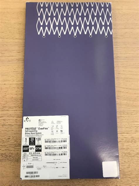 New Ev3 Prb35 05 020 120 Protege Everflex Self Expanding Biliary Stent System Otw 6f X 120cm X