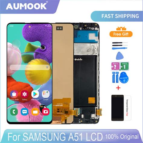 Super Amoled Lcd For Samsung A51 Touch Screen Digitizer Assembly Tested