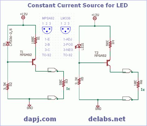 Constant Current Source For Led Electronics Circuits